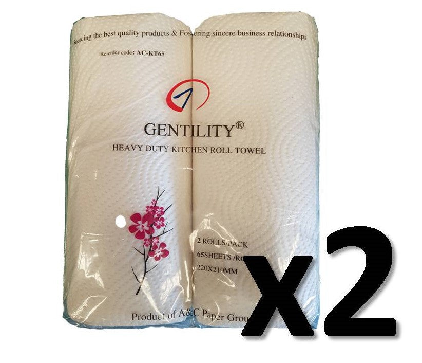 2 Ply Kitchen Paper Roll Towels - 2 Rolls – CBC Cleaning Products